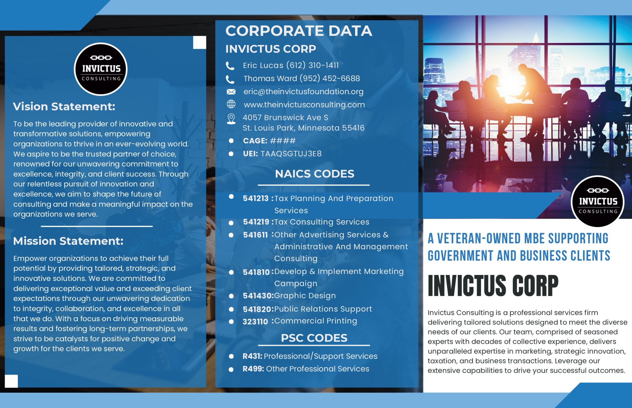 Capabilities Statement – The Invictus Consulting
